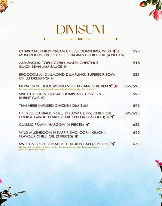 Menu at Ivoryy.Delhi, New Delhi