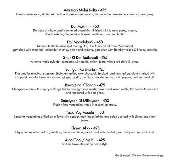 Menu at Punjab Bistro, Bengaluru, SJR Primus