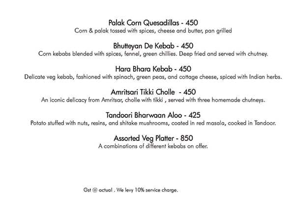 Menu at Punjab Bistro, Bengaluru, SJR Primus