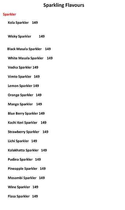 Menu of Sparkling Flavours, Wadgaon Sheri, Pune