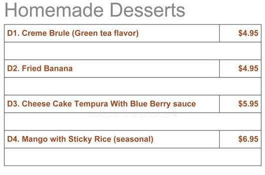 Menu at Imm Thai Street Food restaurant, Berkeley