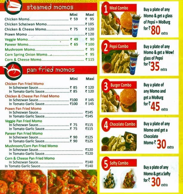 Wow! Momo Menu, Menu de Wow! Momo, Karol Bagh, New Delhi - Zomato
