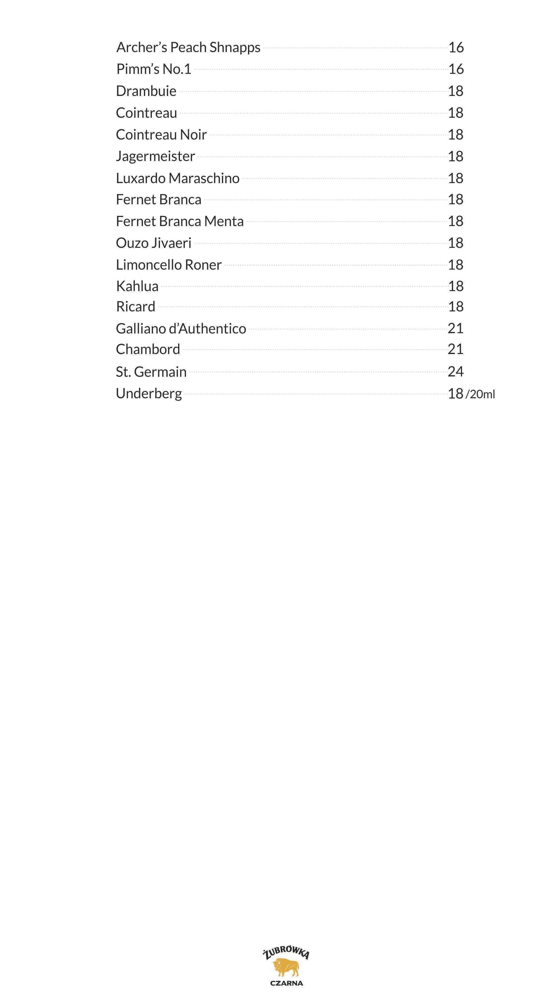Menu at STIXX Bar & Grill, Warsaw