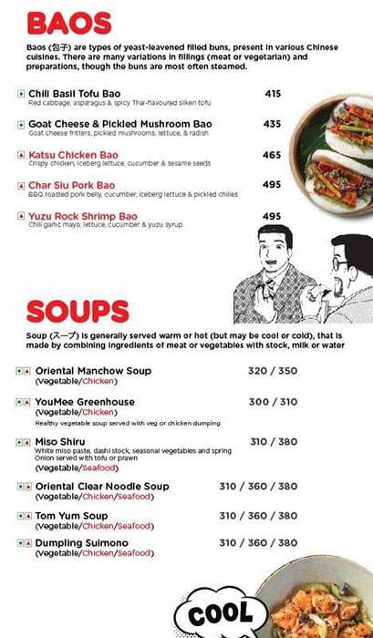 Menu of You Mee, Viman Nagar, Pune