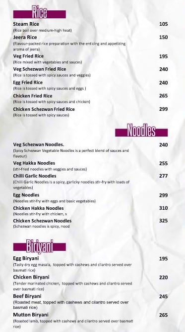 Menu of Orion Restaurants And Bakery, Kesavadasapuram, Trivandrum
