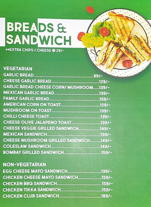 Menu at The Loop Cafe & Restaurant, Kolkata