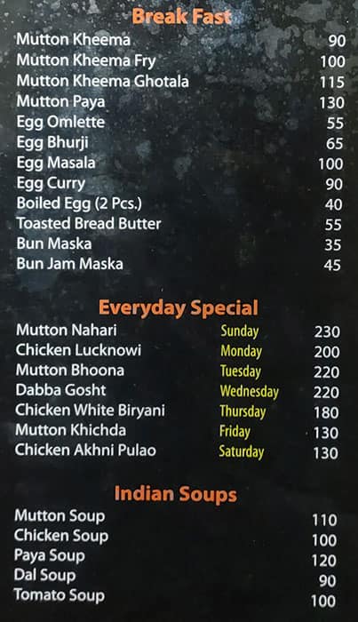 Menu of Janta Indo-Chinese, Mumbra, Thane