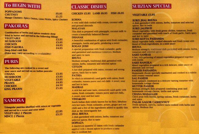 Guchhi India a Edinburgh: Foto del Menu con Prezzi - Zomato UK