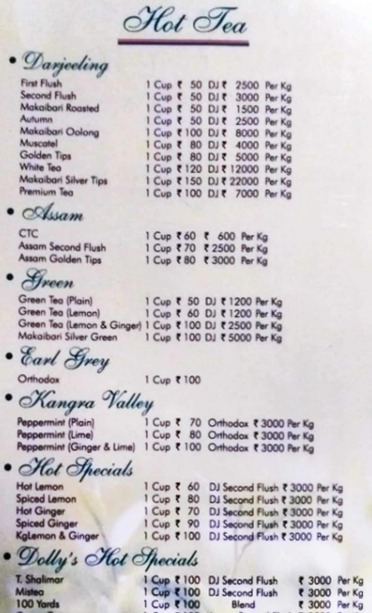 Menu of TEA BUZZ, Topsia, Kolkata