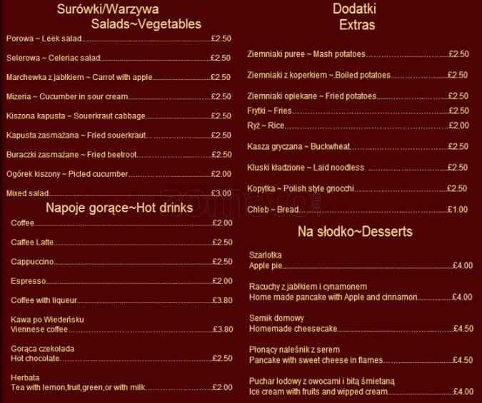 Menu at Mosaic Kitchen, London restaurant, London