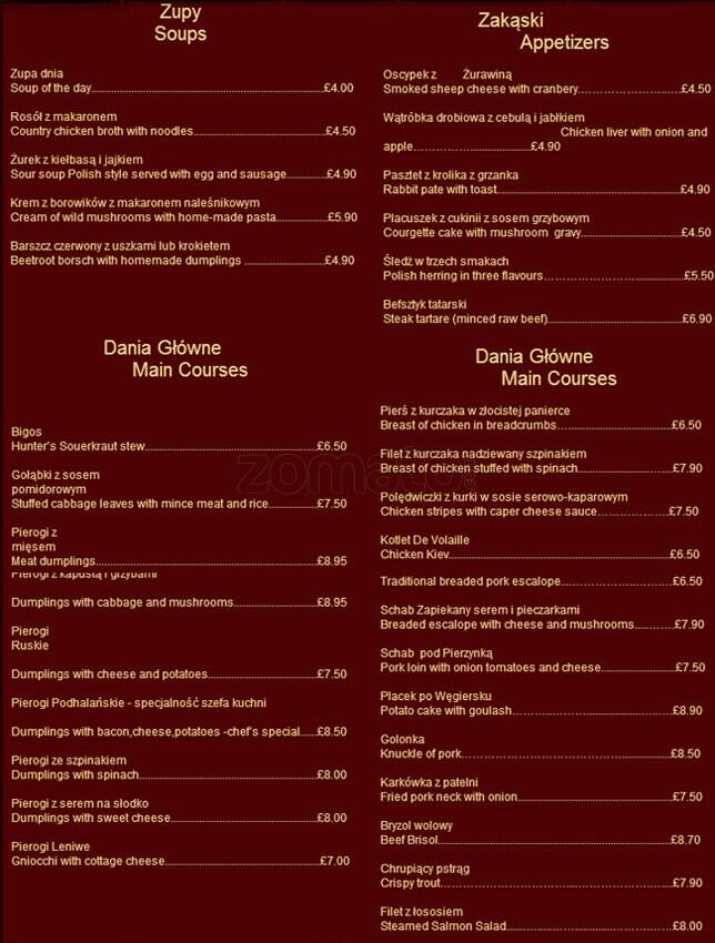 Menu at Mosaic Kitchen, London restaurant, London
