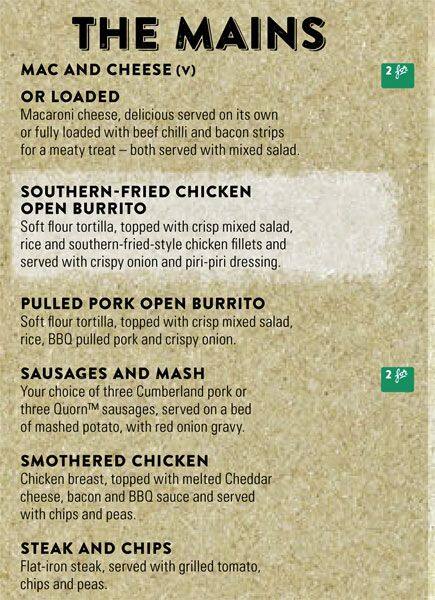 Menu at The Ark pub & bar, Glasgow