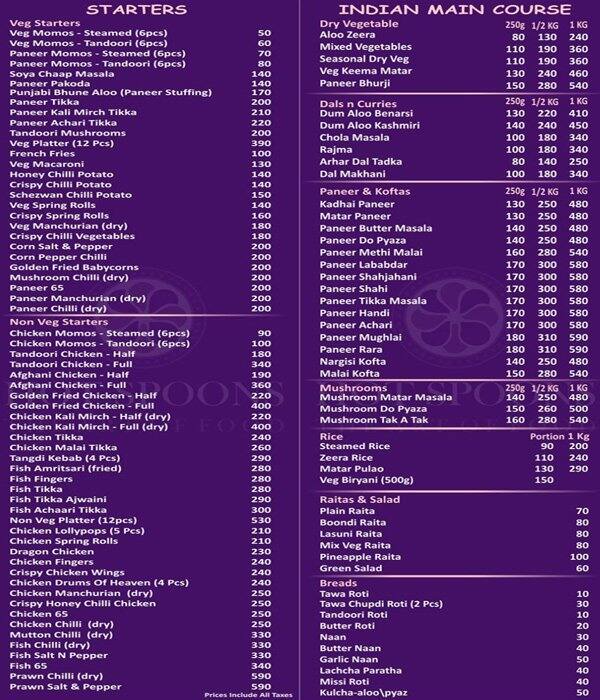 Hot Spoons Menu, Menu for Hot Spoons, Indira Nagar, Lucknow - Zomato