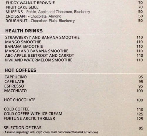 Menu at Fortune Deli, Reis Magos