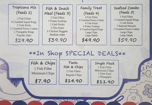 Menu at Fish D'Lish fast food, Canning Vale