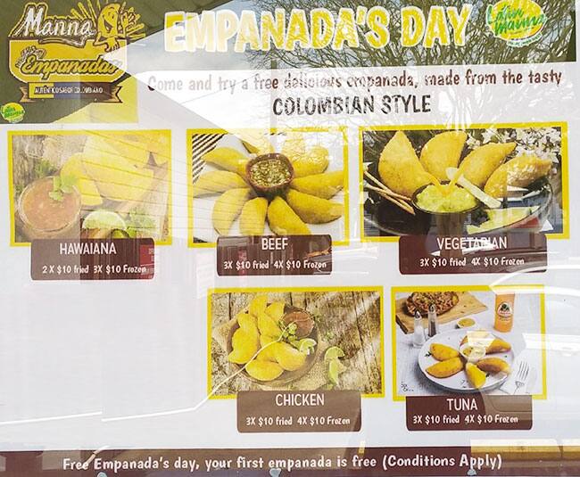 Menu at Latin mana restaurant, Brisbane City