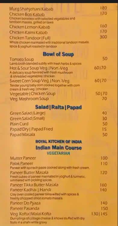 Menu at TCC- The Centurion Cafe, Patna