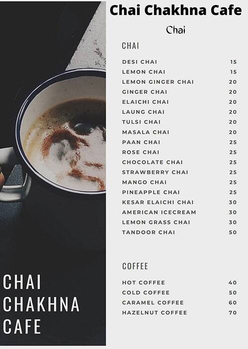 Menu at Chai Chakhna Cafe, Greater Noida, Shop 007