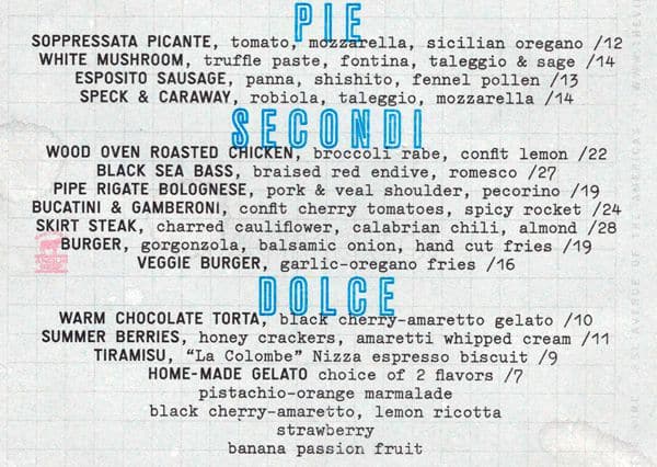 Menu at The Vine pub & bar, New York City
