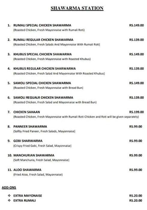 Menu of Shawarma Station, L B Nagar, Hyderabad