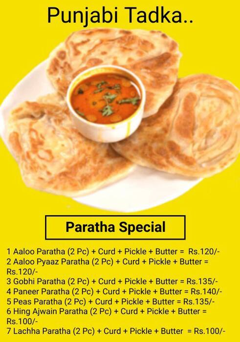 Menu of Punjabi Tadka, Sector 72, Noida