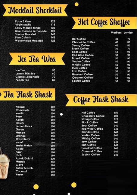 Menu at Chai Shai bar Ludiyana, Ludhiana