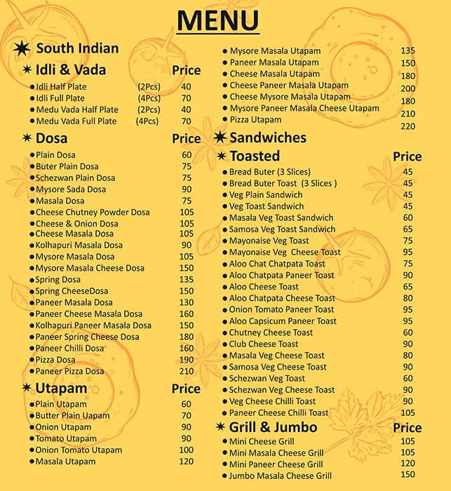 Menu of Gupta Jii's Sandwiches & Snacks, Sanpada, Navi Mumbai