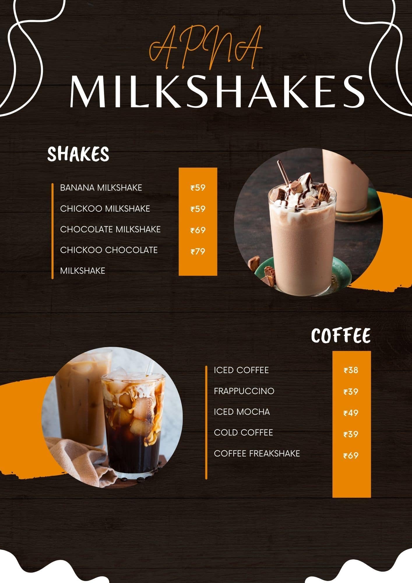 Menu of Apna Milkshake, Karve Nagar, Pune