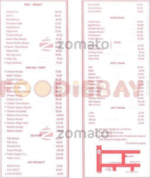 Menu at Chindian, Bengaluru