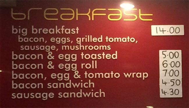 Menu at Lobby Cafe North Sydney, North Sydney, 101 Miller St