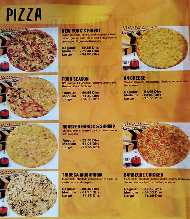 Yellow Cab Menu Yellow Cab Pizza Co. Cambodia (@yellowcabpizzacambodia