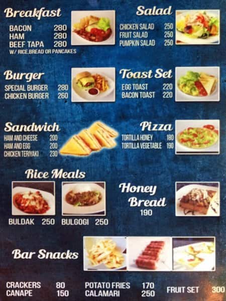 Menu at SOL Cafe, Cebu City, F. Gochan St