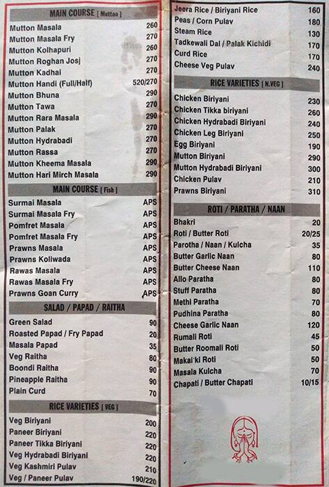 Menu at Shabri Snacks, Thane