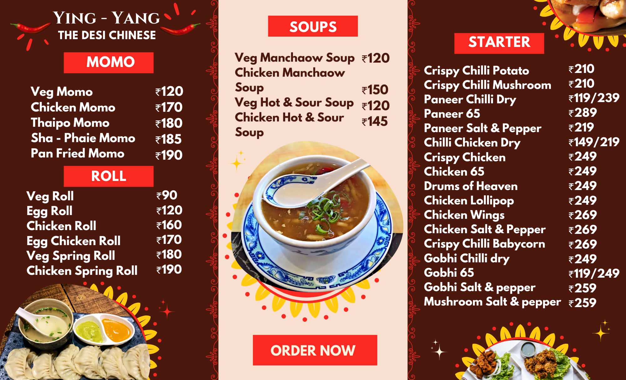 Menu of Ying Yang The Desi Chinese, New Town, Kolkata