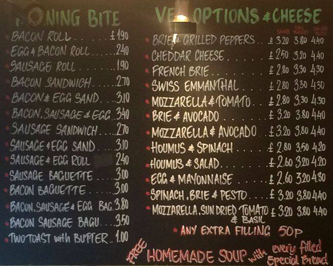 Chequers Sandwich Bar a London: Foto del Menu con Prezzi - Zomato UK