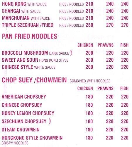 Menu at Ali Baba's Live kitchen, Pune