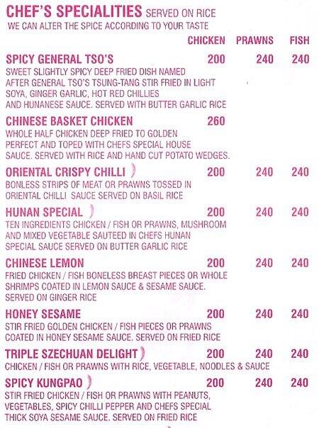 Menu at Ali Baba's Live kitchen, Pune