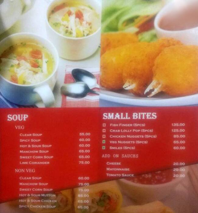 Menu at Mr. Chick, Chennai, 314
