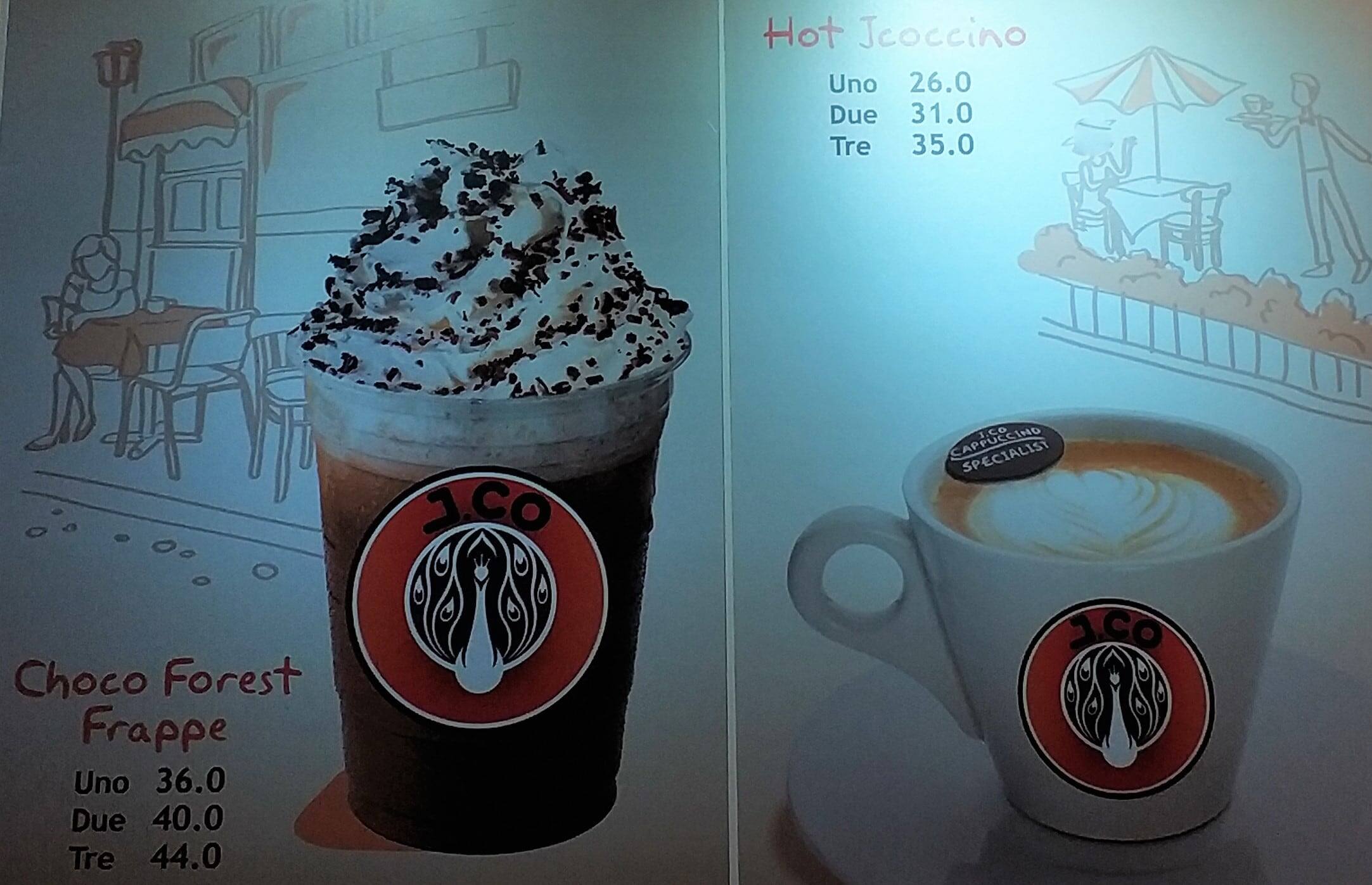 Menu at J.CO Donuts & Coffee cafe, Bandung