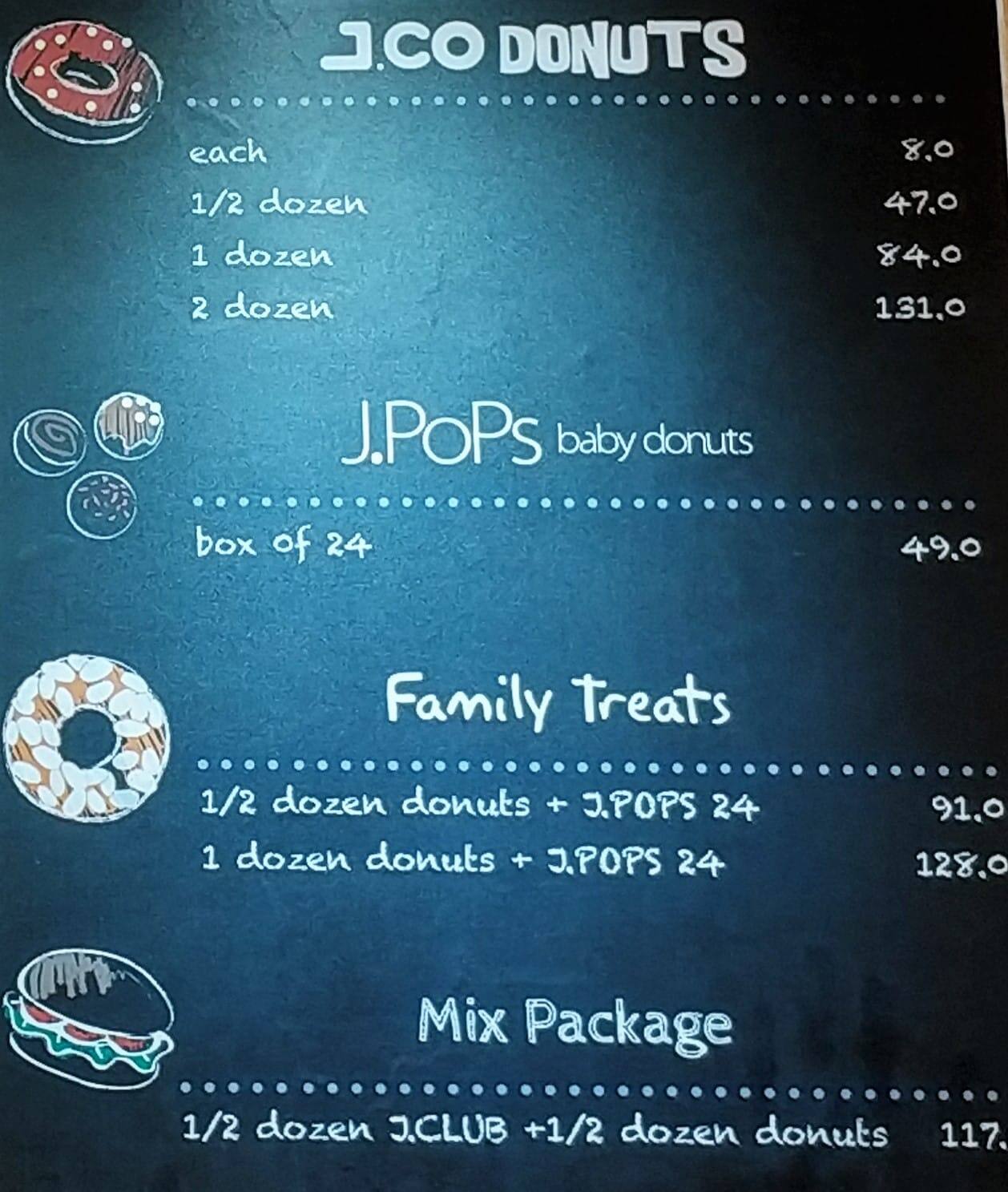 Menu at J.CO Donuts & Coffee cafe, Bandung