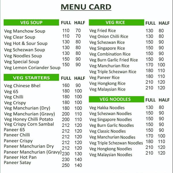Menu of Foodish Corner, Nerul, Navi Mumbai