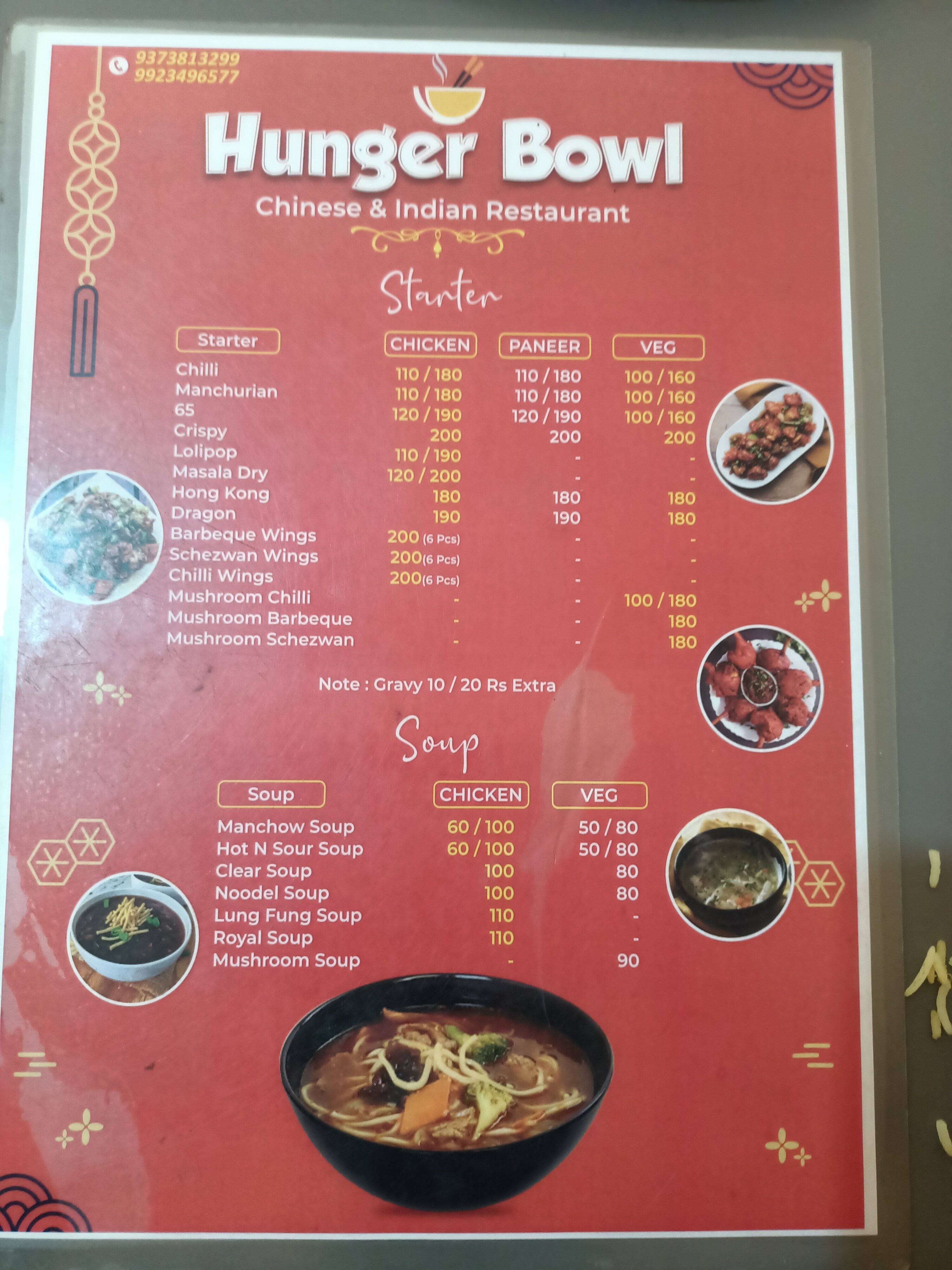 Menu of Hunger Bowl, Ghansoli, Navi Mumbai