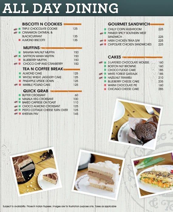 The Coffee Bean & Tea Leaf Menu - Zomato