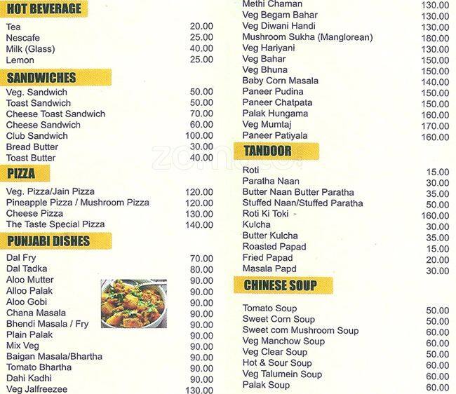 The Taste Menu, Menu for The Taste, Wagholi, Pune - Zomato