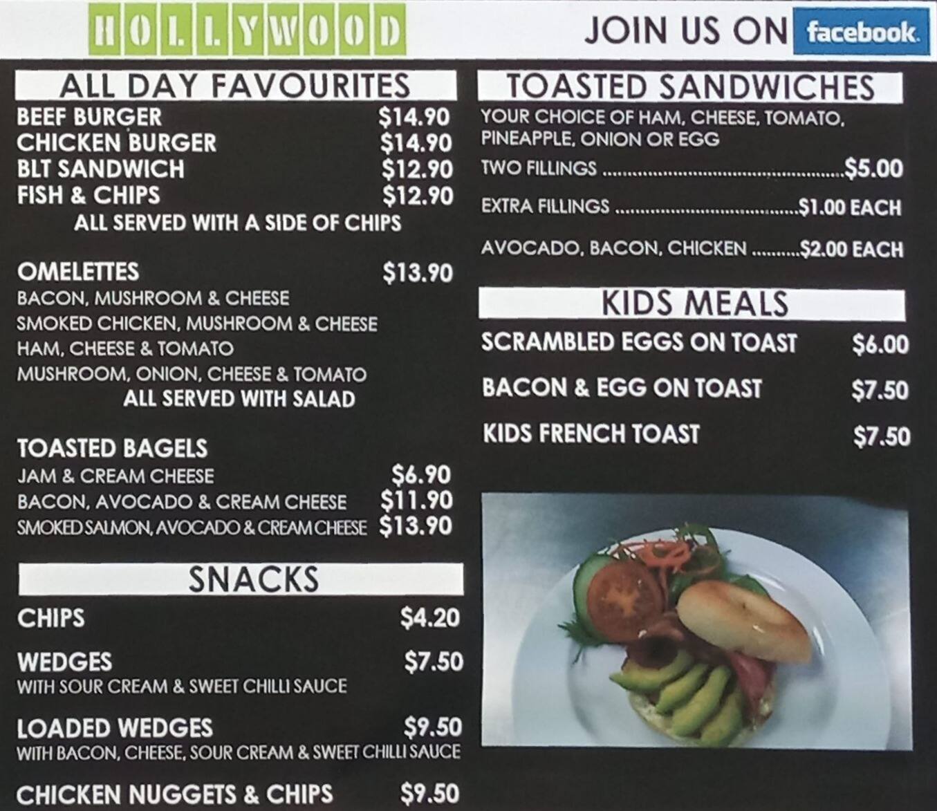 Menu at Easy Life cafe, Auckland, 11 Coliseum Dr