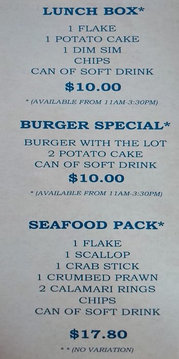 Menu at Briar Hill Fish & Chips fast food, Briar Hill