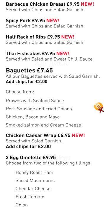 Menu at Rubbing House pub & bar, Epsom