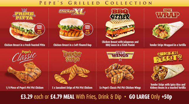 Pepe's Piri Piri Menu, Menu for Pepe's Piri Piri, Palmers Green, London ...