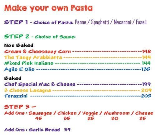 Menu at Food Path, Kolkata, 111