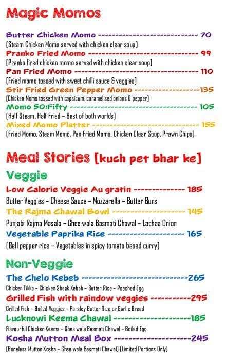Menu at Food Path, Kolkata, 111